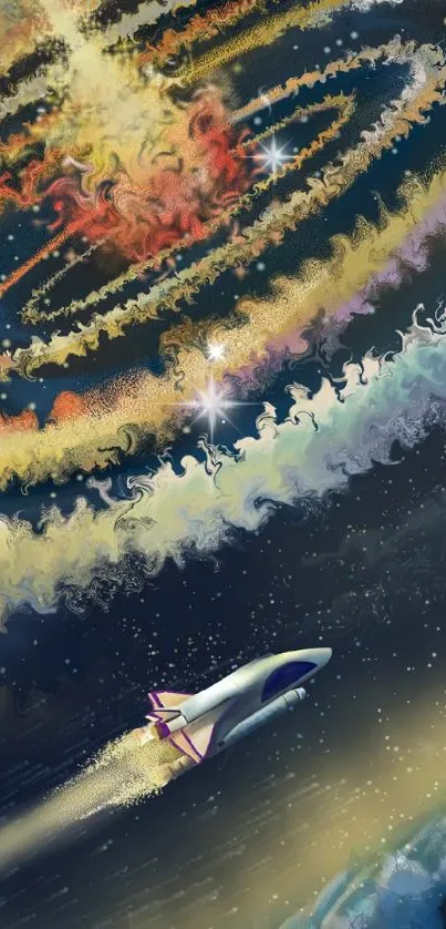 Space Voyage Abstract Wallpaper - free download