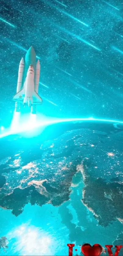 Space Voyage Love Wallpaper - free download