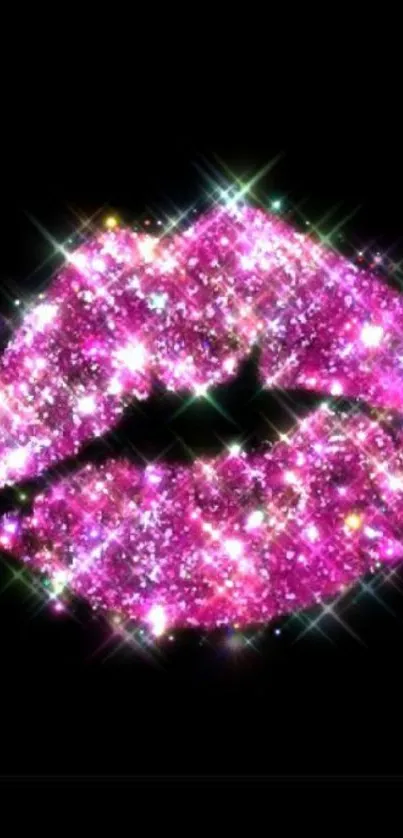 Sparkle Pink Lips Wallpaper - free download