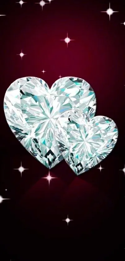 Sparkling Heart Diamond Background - free download