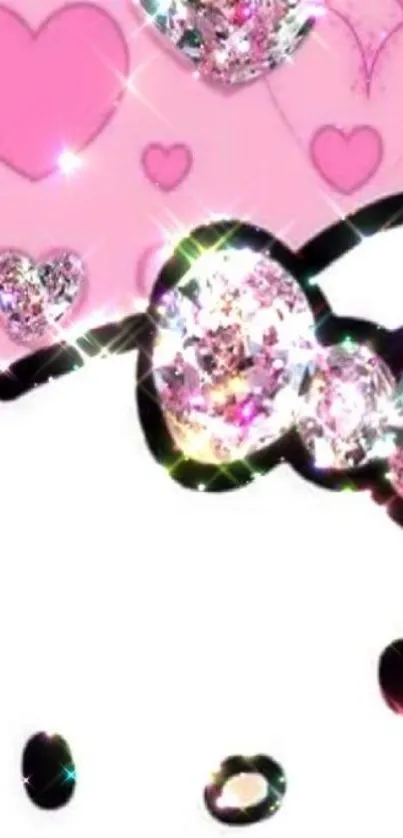 Sparkling Pink Cat Wallpaper - free download