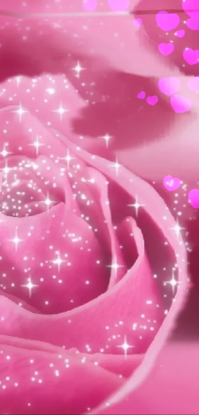 Sparkling Pink Rose Wallpaper - free download