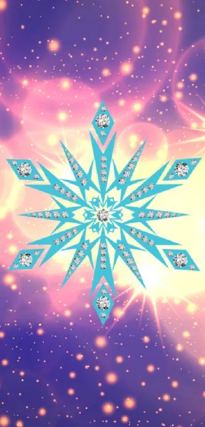 Sparkling Snowflake Wallpaper - free download