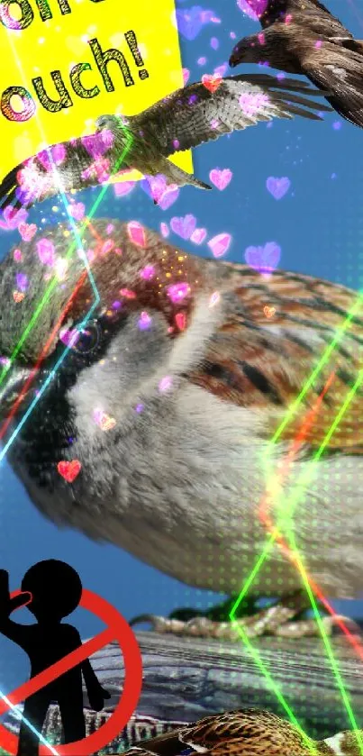 Sparrow Warning Sign Wallpaper - free download