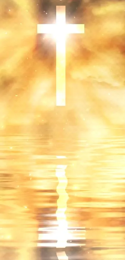 Spiritual Cross Reflection Wallpaper - free download