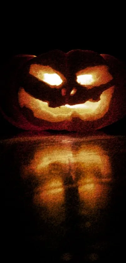 Spooky Pumpkin Reflection Art - free download