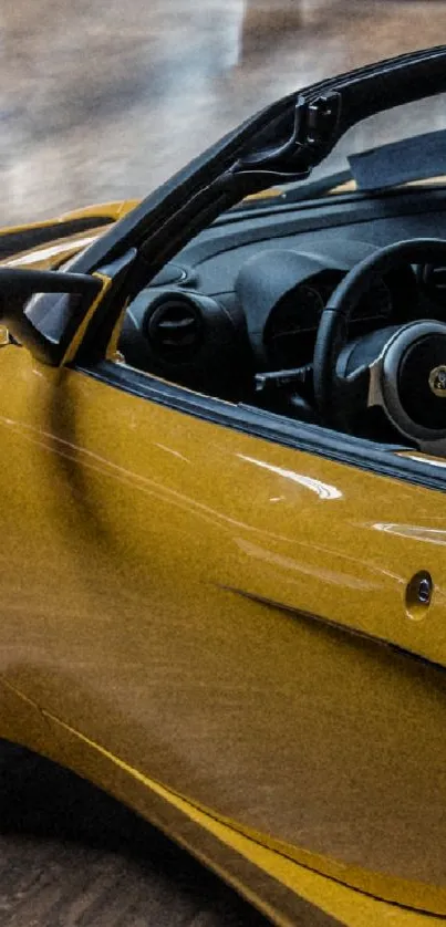 Sporty Yellow Car Wallpaper - free download