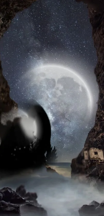 Starry Cave and Moonlight View - free download