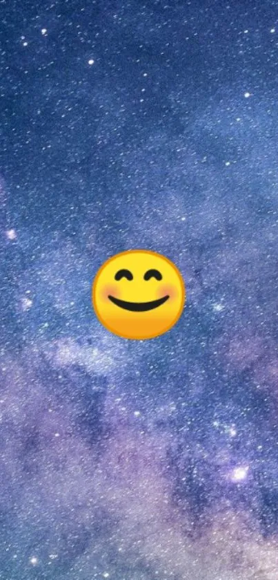 Starry Galaxy Smiley Wallpaper - free download