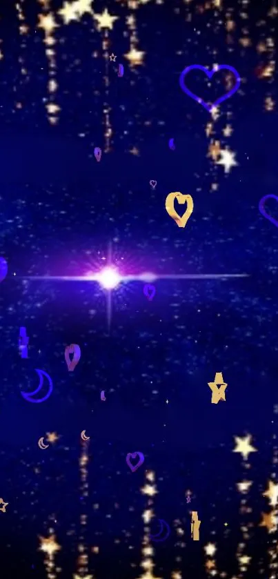 Starry Night Heart Wallpaper - free download