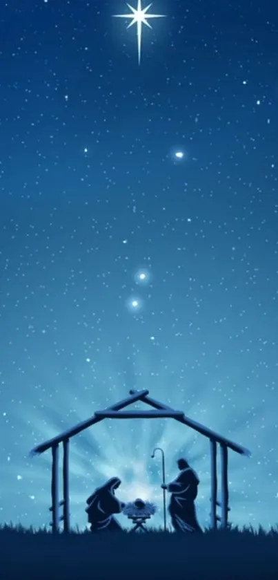 Starry Night Nativity Wallpaper - free download