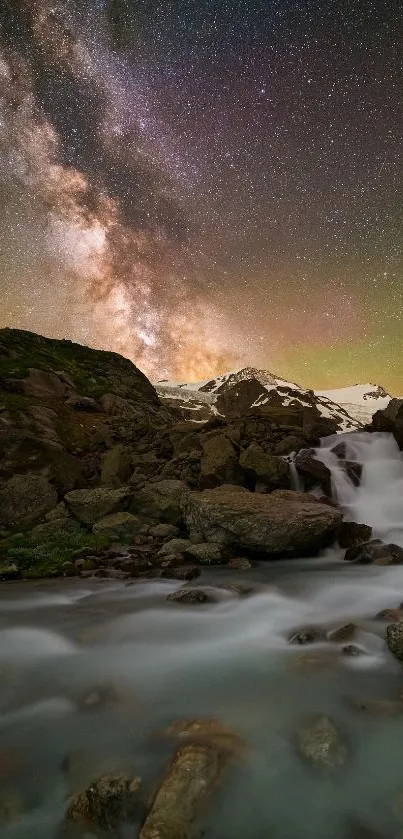 Starry Night Waterfall View - free download