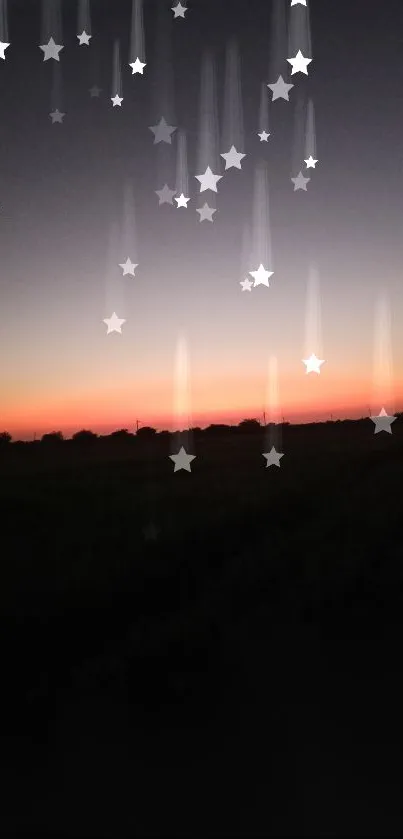 Starry Nightfall Mobile Wallpaper - free download
