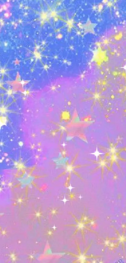Starry Pastel Galaxy Wallpaper - free download