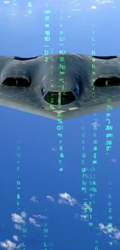Stealth Aircraft Digital Matrix Art - free download