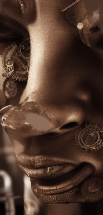 Steampunk Art Face Wallpaper - free download