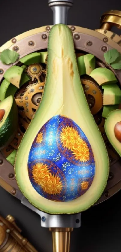 Steampunk Avocado Art Wallpaper - free download