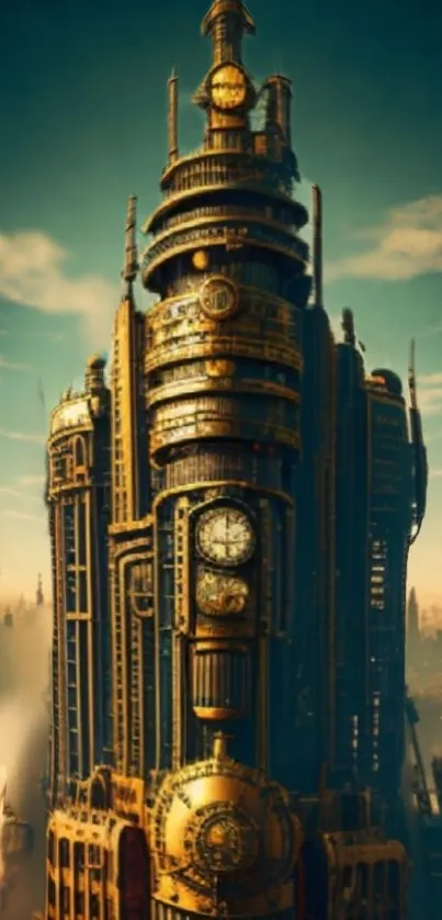 Steampunk Clock Tower Wallpaper - free download