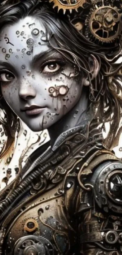 Steampunk Cyber Art Wallpaper - free download