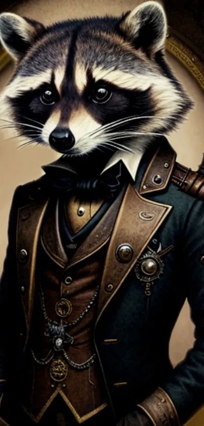Steampunk Raccoon Portrait - free download
