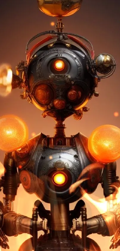 Steampunk Robot Wallpaper - free download