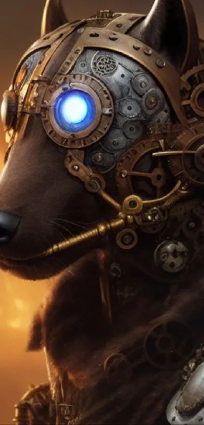 Steampunk Wolf Warrior Wallpaper - free download