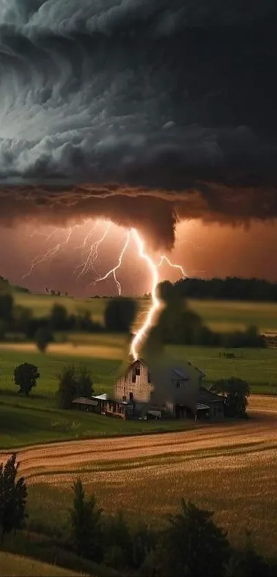 Stormy Landscape Lightning Wallpaper - free download