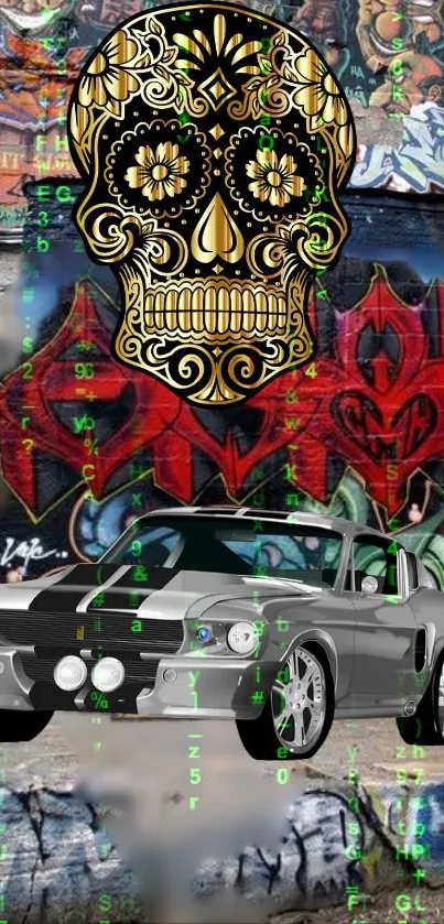Street Art Skull Car Wallpaper - free download
