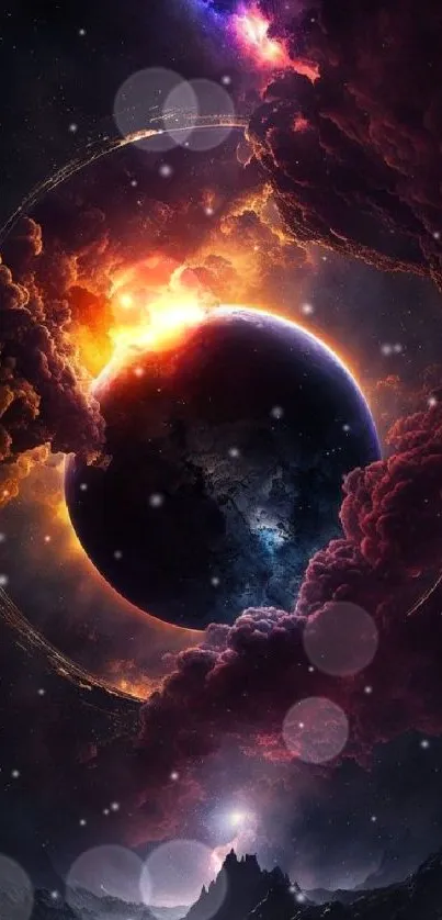 Stunning Cosmic Planet Wallpaper - free download