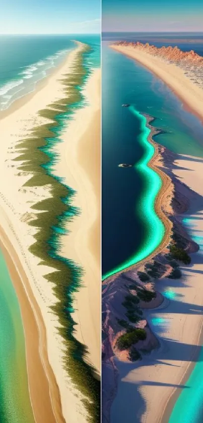 Stunning Dual Beach Landscapes - free download