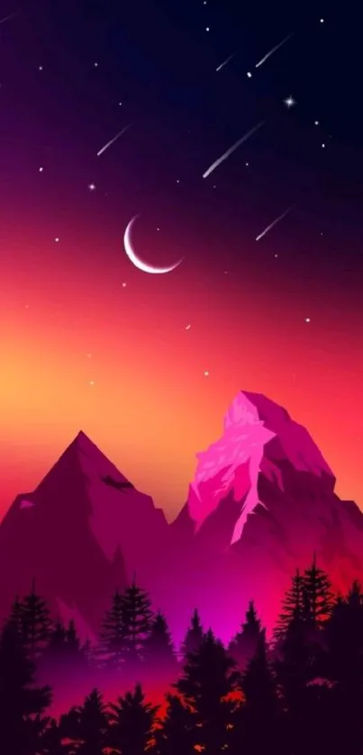 Stunning Mountain Night View - free download