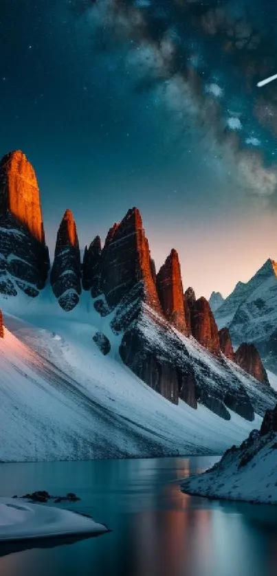 Stunning Mountain Nightscape Wallpaper - free download