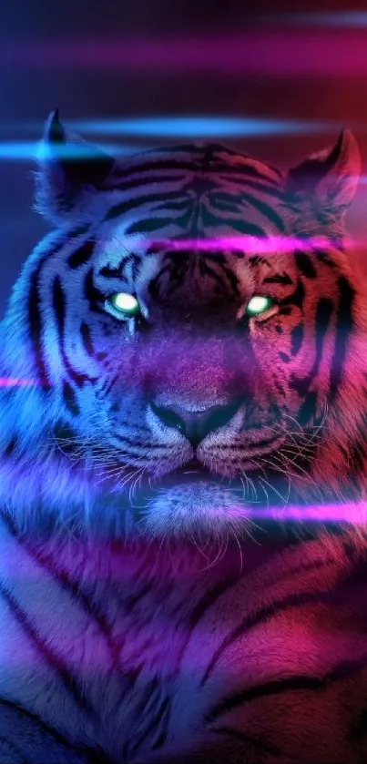 Stunning Neon Tiger Wallpaper - free download