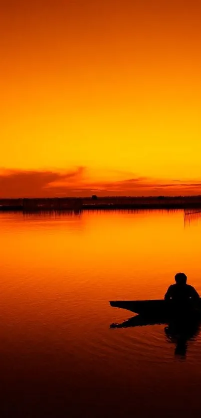 Stunning Orange Sunset Scene - free download