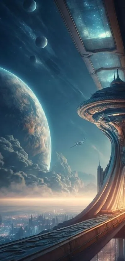 Stunning Sci-Fi Cityscape Wallpaper - free download