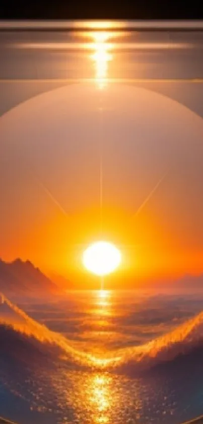 Stunning Sunset Ocean Cube Art - free download