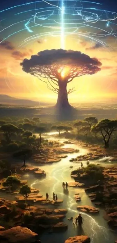 Stunning Tree of Light Scene - free download
