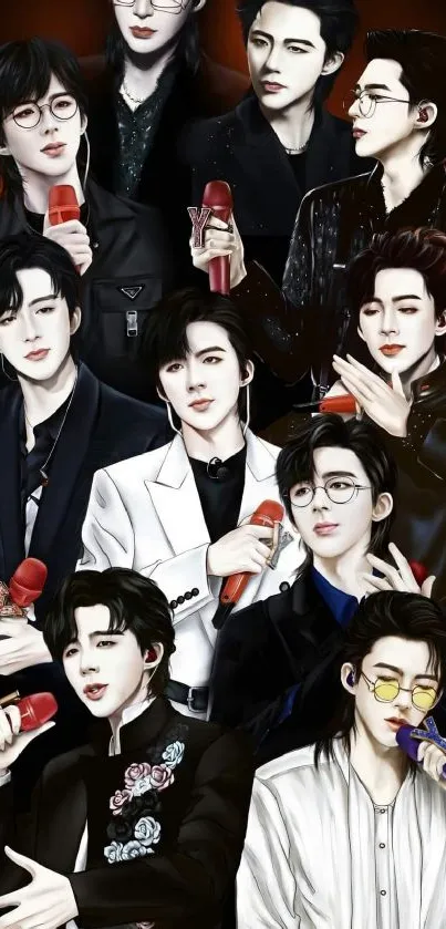 Stylish Group Artwork Wallpaper - free download