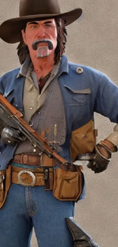 Stylish Cowboy Phone Wallpaper - free download