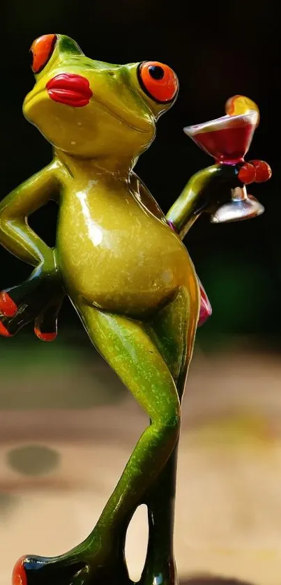 Stylish Frog Cocktail Wallpaper - free download