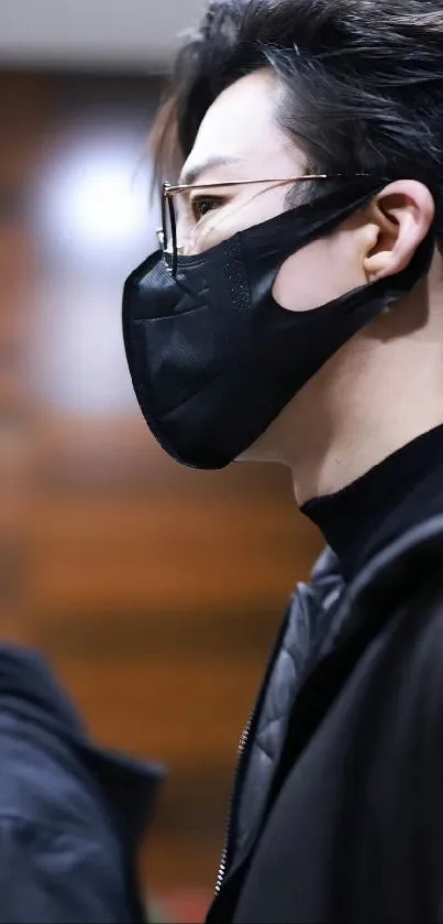 Stylish Masked Profile Shot - free download