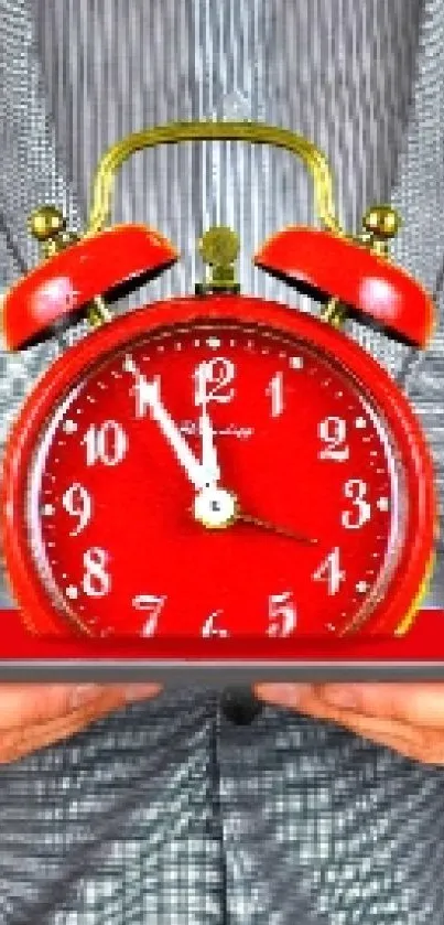 Stylish Red Clock Wallpaper - free download