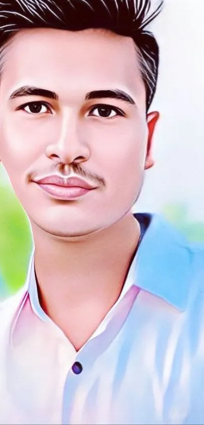 Stylized Portrait Mobile Wallpaper - free download