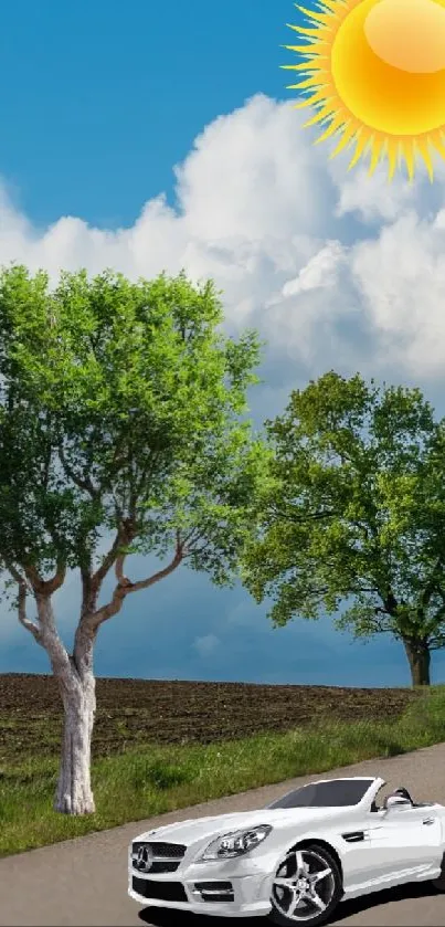 Sunny Road Convertible Wallpaper - free download