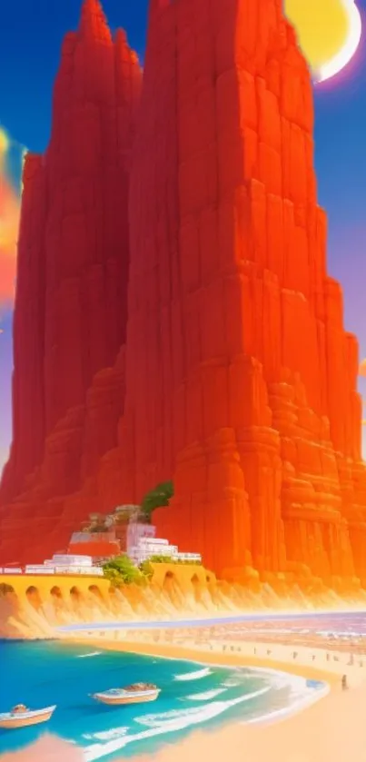 Sunset Beach and Red Cliff - free download