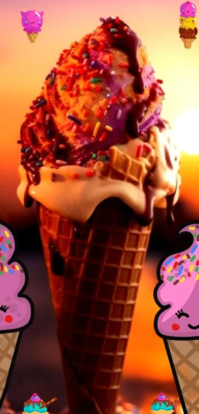 Sunset Ice Cream Delight - free download