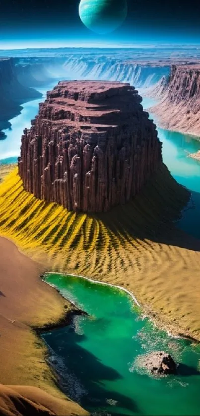 Surreal Canyon Planet Wallpaper - free download