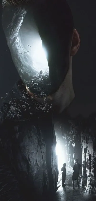 Surreal Cave Face Art - free download