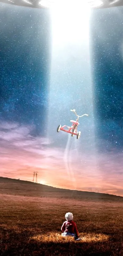 Surreal Nighttime Space Scene - free download