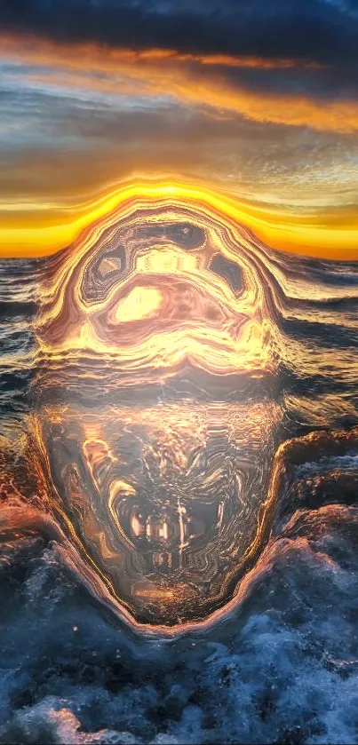 Surreal Ocean Glow Wallpaper - free download